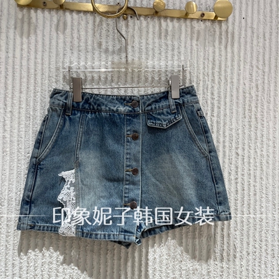 夏季高腰A字显瘦牛仔短裙