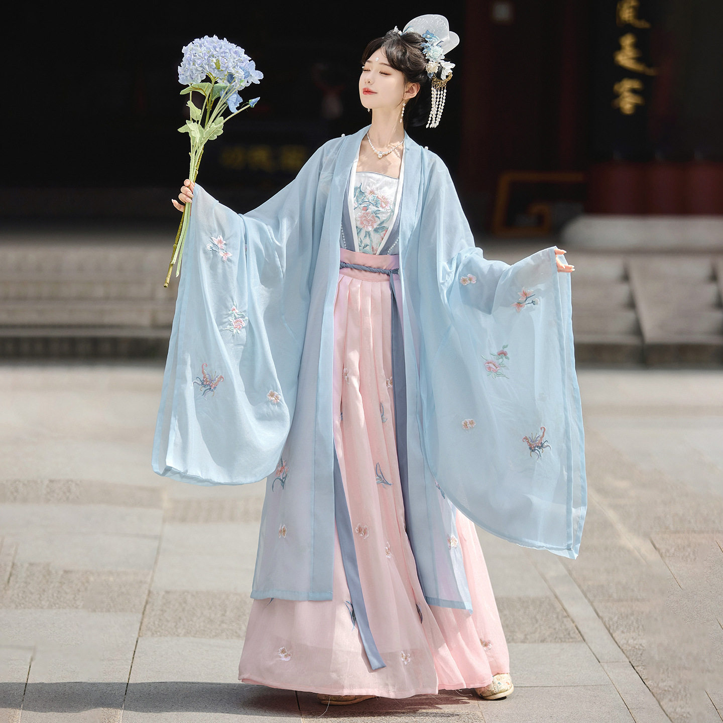 2025新款仙气飘飘重工刺绣大袖衫 明制宋制汉服全套古装一整套女