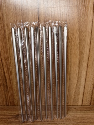 A72-尾货人外贸纯TI冰花筷子防滑筷头套装环保金属高颜值实用五双