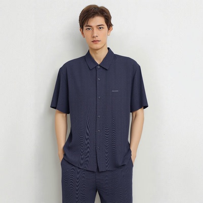 S262072329爱登堡男装正品2026年夏季新款商务休闲短袖衬衫