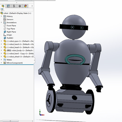 仿人机器人模型01200801三维图纸（STEP/SLDASM格式）