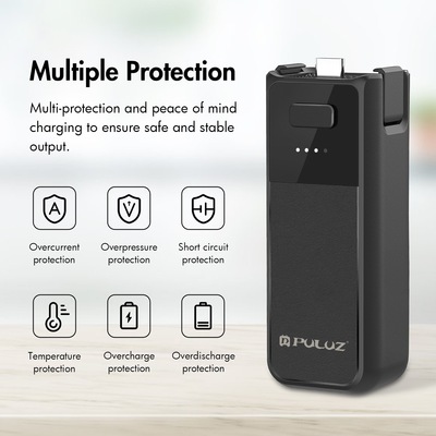 PULUZ胖牛适用DJIPocket3续航手柄运动相机配件云台相机充电宝
