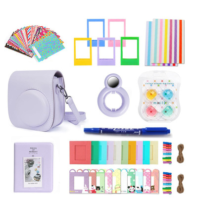 现货适用富士拍立得InstaxMini12相机包相册相框贴纸11合1配件