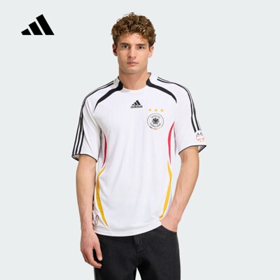 adidas阿迪达斯短袖男2026秋季德国队足球文化休闲运动T恤 KD3998