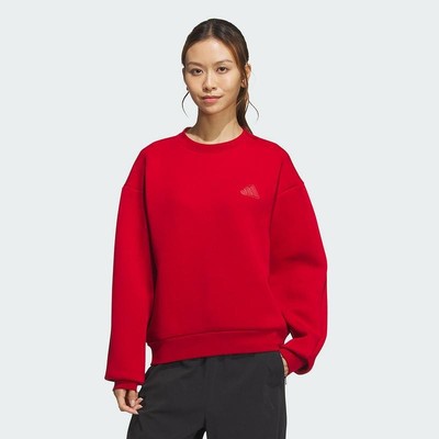 adidas阿迪达斯运动卫衣女2025春季蛇年新款休闲宽松套头衫JZ1640