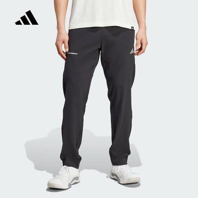 adidas阿迪达斯运动裤男2025秋季休闲训练透气梭织直筒长裤JM5441