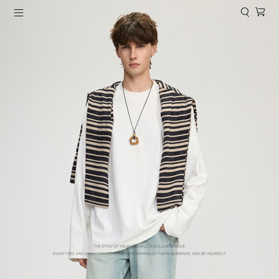 重磅300g美式潮牌圆领长袖T恤