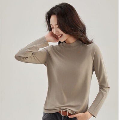 【中领非常衫】秋冬女装精品新优可丝中领支密女装非常打底衫