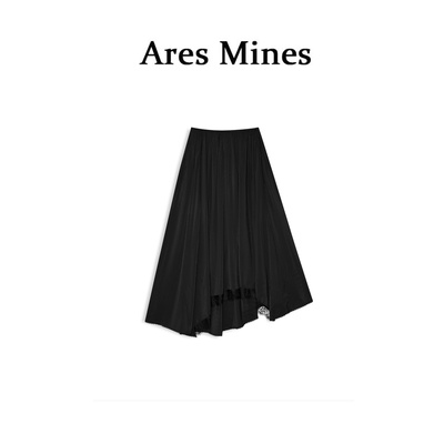 【盛朗熙Ares Mines】法式古着 文艺不规则设计拼接蕾丝半身裙