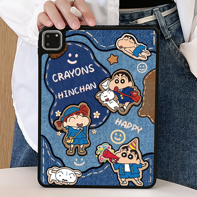 可爱彩绘2025新款适用iPadAir6/7保护套苹果iPad11保护壳平板Air5亚克力4防弯10.9寸男女款mini7硬后壳10.2寸