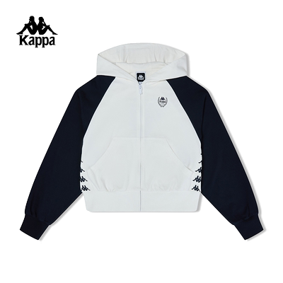 Kappa卡帕复夏季新款女开身运动串标撞色卫衣K0E42MK20