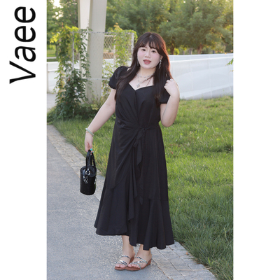 碎花连衣裙法式方领裙子荷叶边