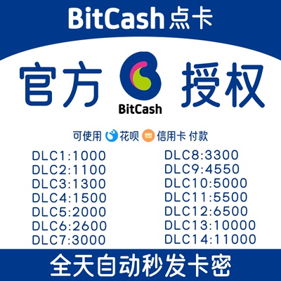 日本BitCash整百面额 游戏点卡充值卡1000 等可入库卡密 自动秒发
