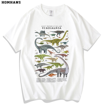 恐龙大合集动物世界侏罗纪重磅纯棉印花短袖舒适透气可定制儿童款