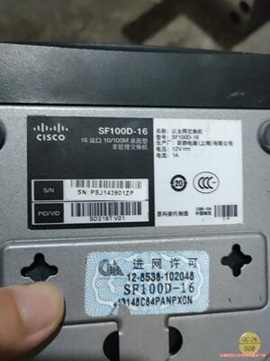 cisco 乙太网交换机，型号：SF100D-16议价商品