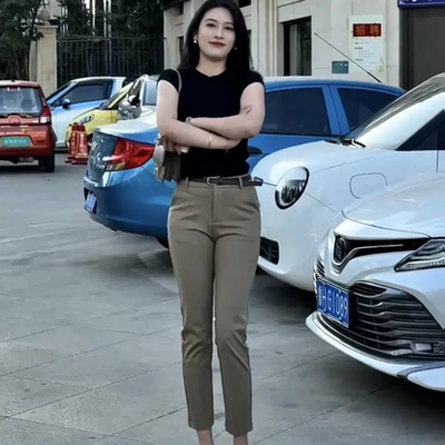 网红夏季薄款高腰直筒烟管裤女小个子九分休闲西裤修身通勤职业裤