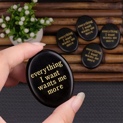 天然黑曜石雕刻肯定石