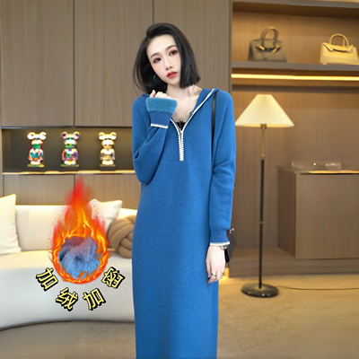 内搭好看外穿洋气加绒连衣裙
