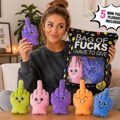 独立站新品 Bag of Fucks I Have To Give 迷你抱枕套装搞怪抱枕