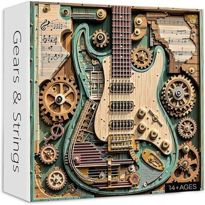 1000-Piece Steampunk Guitar Puzzle 1000片蒸汽朋克吉他拼图