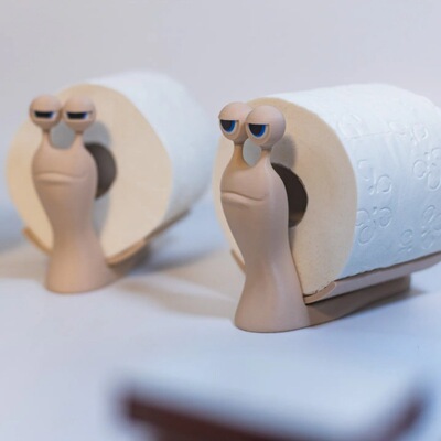 跨境新款Snail tissue holder 蜗牛纸巾架卫生纸卷筒架3d打印摆件