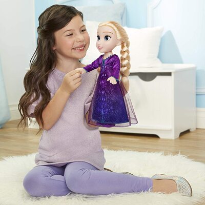 Disney迪士尼Frozen 2 冰雪奇缘唱歌爱莎公主Elsa声光音乐洋娃娃