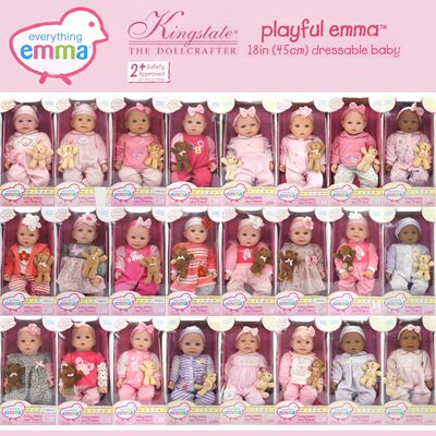 Kingstate BABY EMMA ks艾玛手抱柔软陪睡光头仿真娃娃棉娃娃45cm
