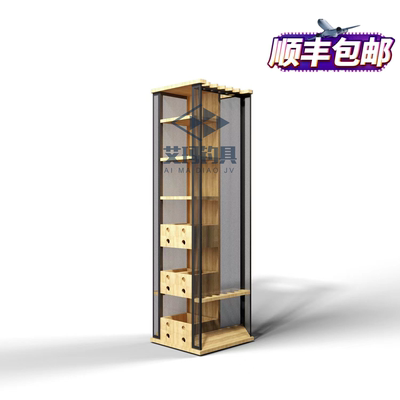 iema鱼竿展示架路亚实木12位收纳