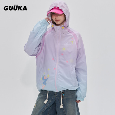 GUUKAUPF50+透气防晒衣渐变色