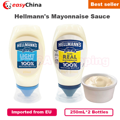 2 Bottles Hellmann's Real / Light Mayonnaise Sauce