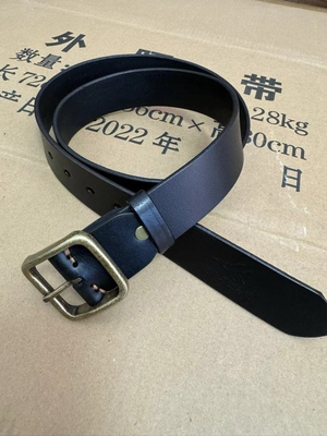 3521内腰带头层牛皮男真皮铜制针扣牛仔裤飞行腰带