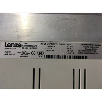 拆机Lenze伦茨变频器 ESMD152X2SFA 1.5KW 220V 已有质保