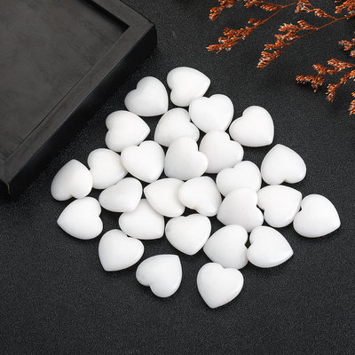 跨境热销15/10/1PCS爱心天然石20*6mm汉白玉质地细腻心形爱心摆件