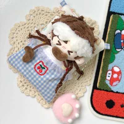 10cm棉花娃娃睡袋外出娃包衣服现货可爱床单抱枕眼罩套装无属性