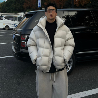 XDZZ二狗25冬季保暖300克充绒连帽面包服泡芙羽绒服外套男女5868