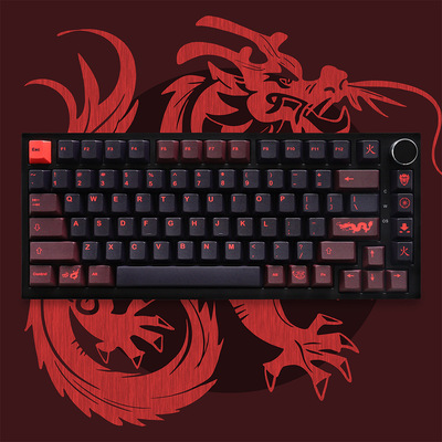 GMK Red Dragon红龙键帽小全套原厂高度PBT热升华机械键盘帽68/87