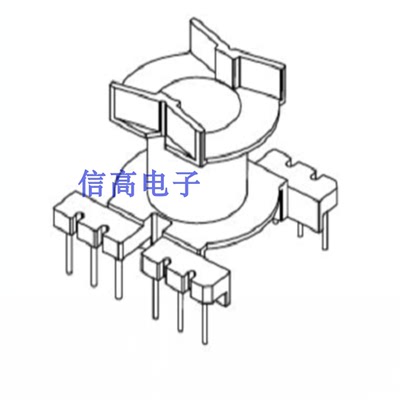 PQ2625铁氧体磁芯骨架立式6+4
