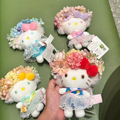 簪花头套国风hellokitty包包挂件