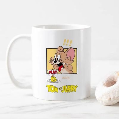 Tom and Jerry疑惑的汤姆周边陶瓷马克杯猫和老鼠喝水杯礼物