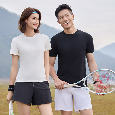 HANLING韩领GY86001兔子纱圆领t恤定制印logo短袖工作团体服定做