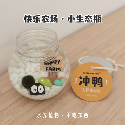 迷你海藻球生态瓶 上学桌面小宠物上课网红奇葩小玩意懒人随身瓶
