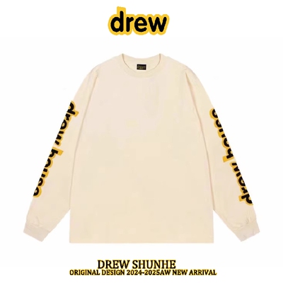 drew正品九分袖美式街头男女T恤