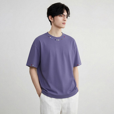 YPUT男士时尚休闲圆领短袖T恤MYY25-273