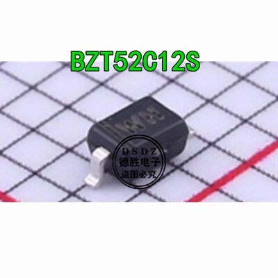 稳压二极管BZT52C12S 丝印WH SOD-323 贴片二极管 12V
