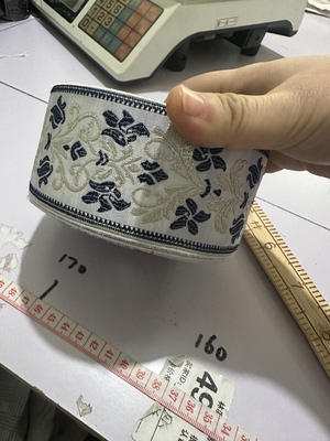 织锦缎色织提花中国风包边条床品窗帘侧边条6公分宽长40米