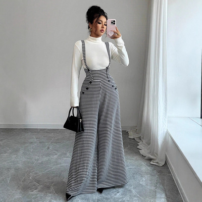 Women'sKnittedPlaidPrintHound