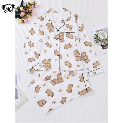 E 28921 Women Home Wear Sleepwear Set Casual Sleep睡衣套装