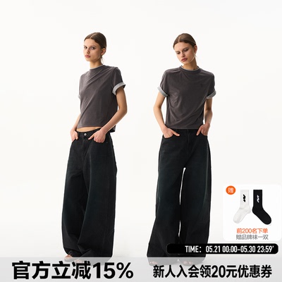 BLINDNOPLAN26SS【basic系列】假两件刺绣修身显瘦短袖T恤新款
