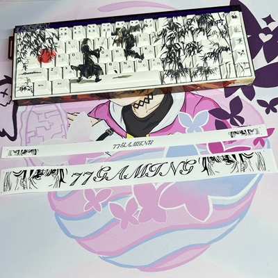 77gaming狼珠hero68he雪乃灯箱贴纸二次元电竞游戏键盘灯罩贴纸