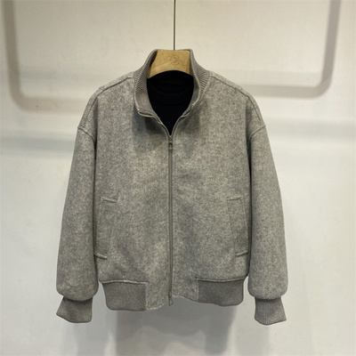 韩版立领羊毛短款呢外套